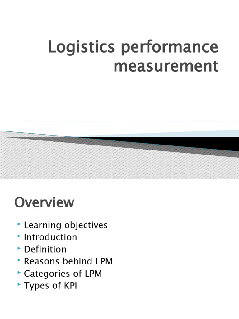 Lesson 4 Logistics Performance Measurement | PDF | Performance ...