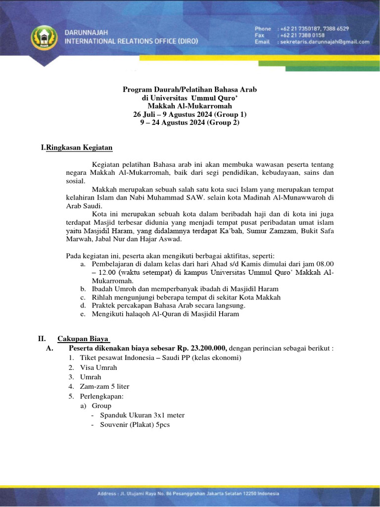 Proposal Dauroh UQ Tokoh Ke 16 2024 | PDF