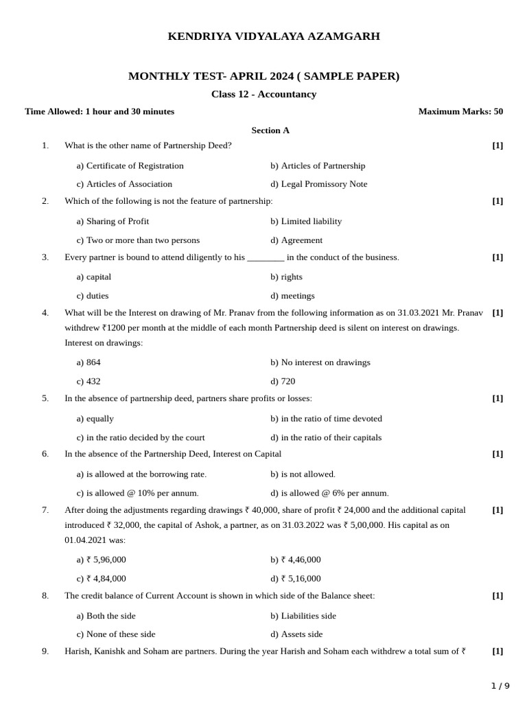 SPQP April 2024 | PDF | Partnership | Interest