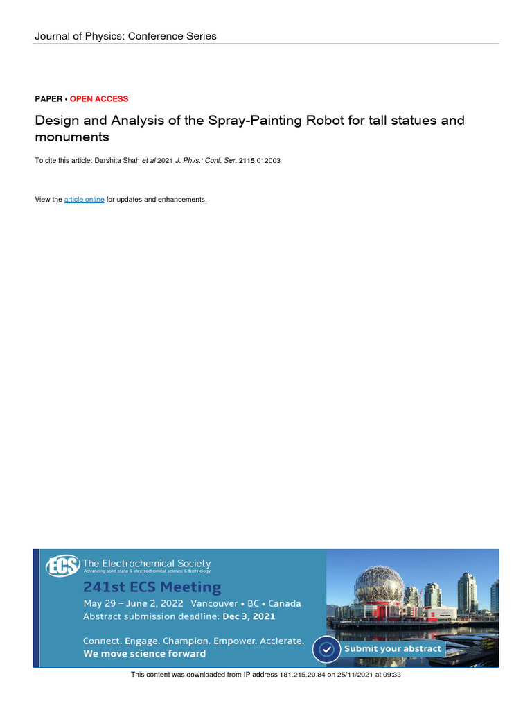 Spray-Painting Robot Design for Monuments | PDF | Kinematics