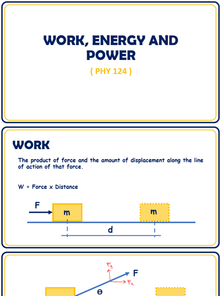 Work, Energy, and Power Problems | PDF | Force | Potential Energy