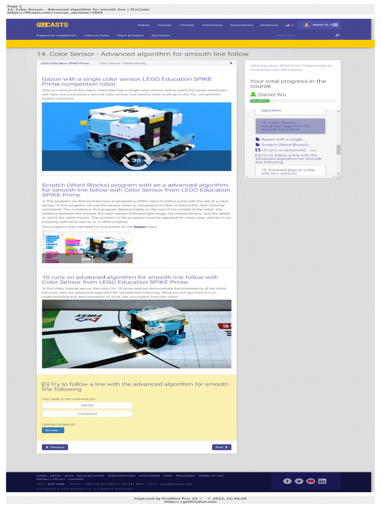 Color Sensor - Advanced Algorithm For Smooth Line I FLLCasts' | PDF
