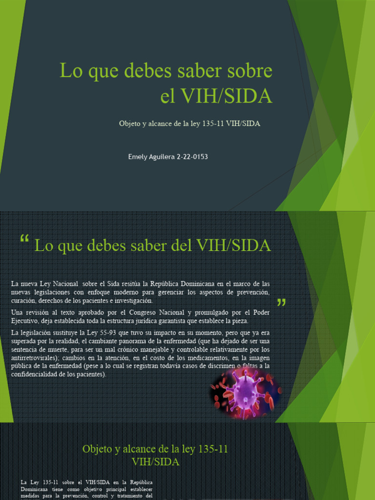 Lo Que Debes Saber Sobre El VIH | Descargar gratis PDF | VIH / SIDA | VIH