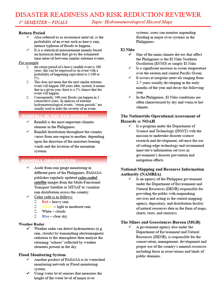 DRRR Reviewer 8 | PDF | Physical Geography | Meteorology