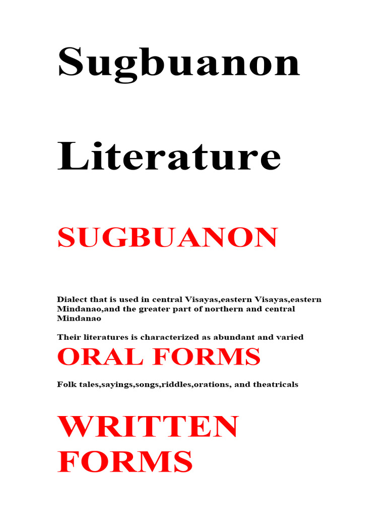 Sugbuanon | PDF | Philippines