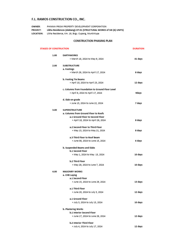 Phasing Plan | Download Free PDF | Building Engineering | Building