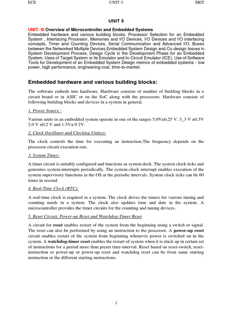ES Unit-3 | PDF | Usb | Input/Output