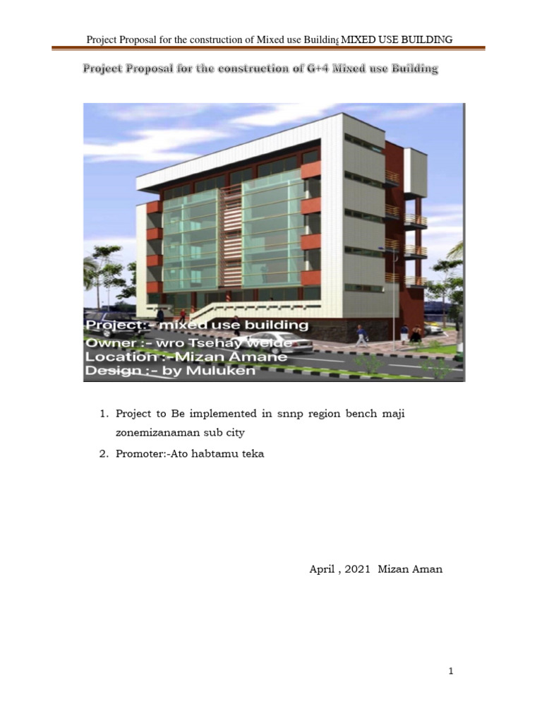 Project_Proposal_for_the_construction_of habtamu building | PDF | Net Present Value | Internal ...