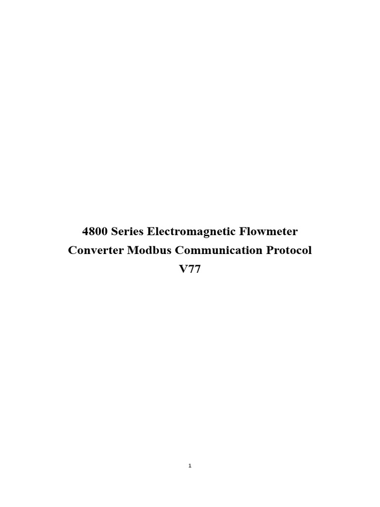 Holykell 4800 Series RS485 ModBus Protocol V77 | PDF | Integer (Computer Science) | Computer Data