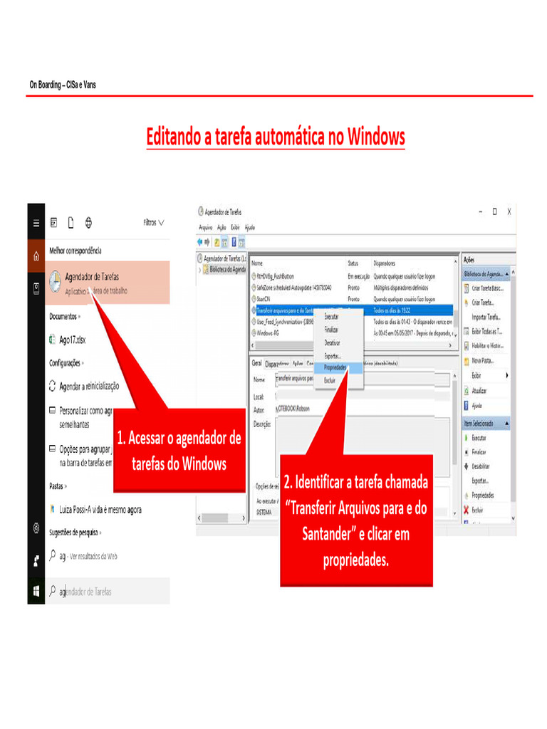 Editando Ou Criando Agendador de Tarefas | PDF | Microsoft Windows | Informática