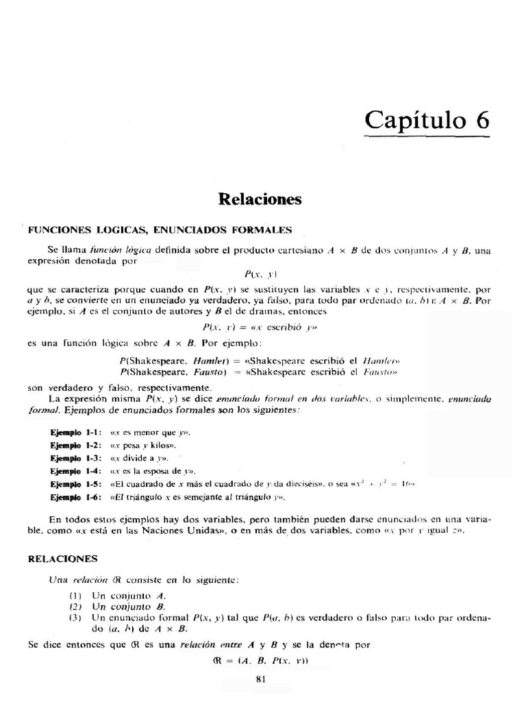 LIPSHUTZ, Seymour - RELACIONES | PDF