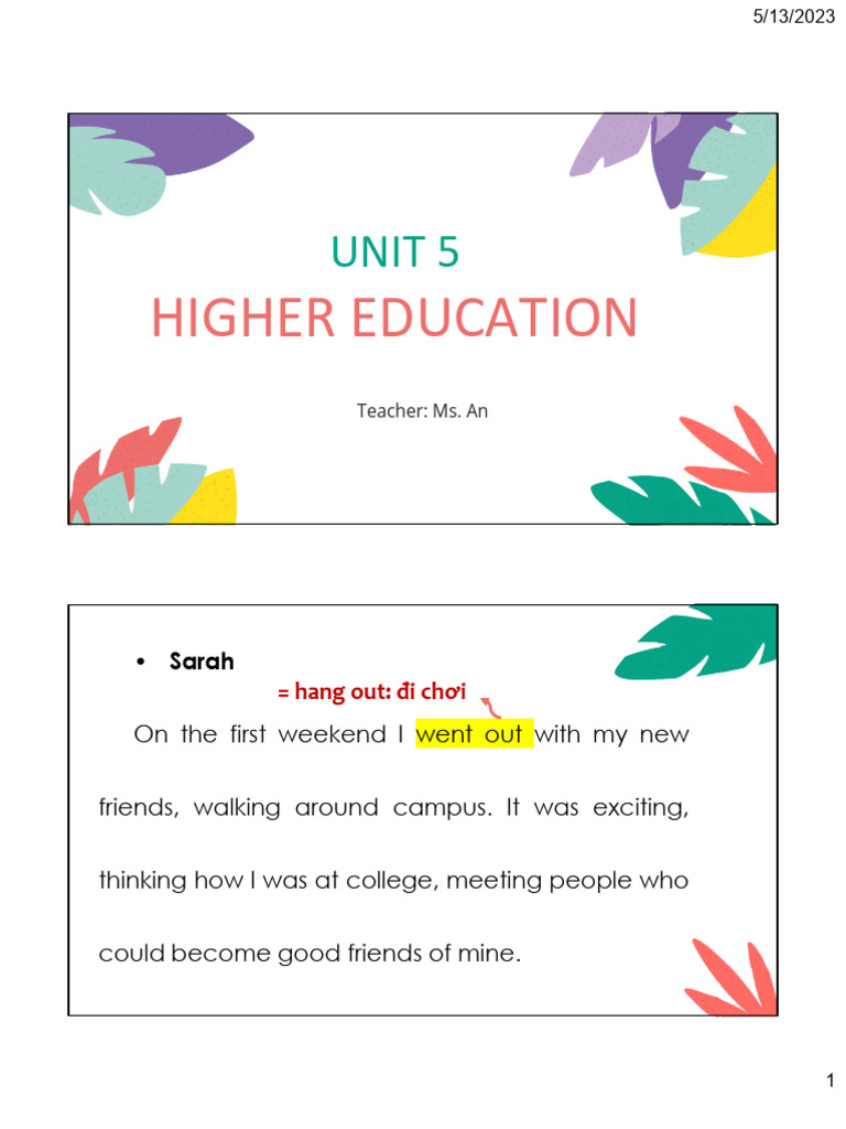 Unit 5 Reading Analysis Pdf