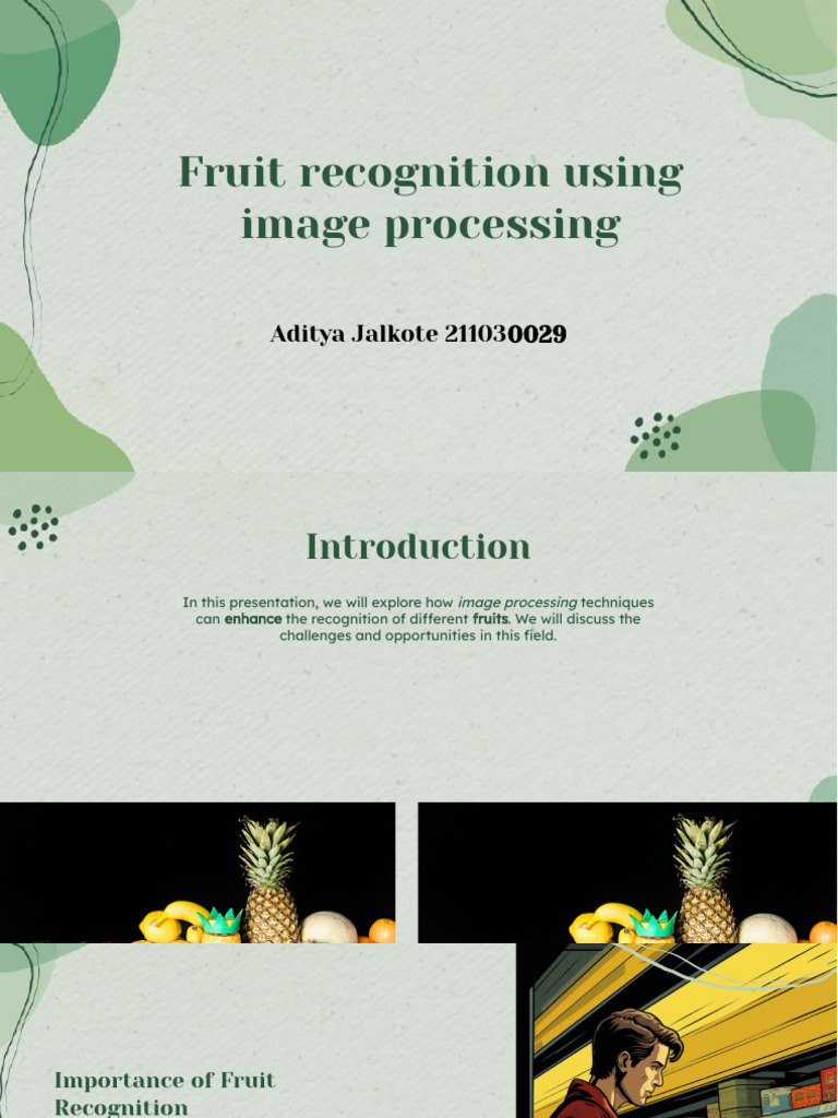 Fruit Recognition Using Image Processing | PDF | Deep Learning | Automation Fruit Recognition Using Image Processing | PDF | Deep Learning | Automation