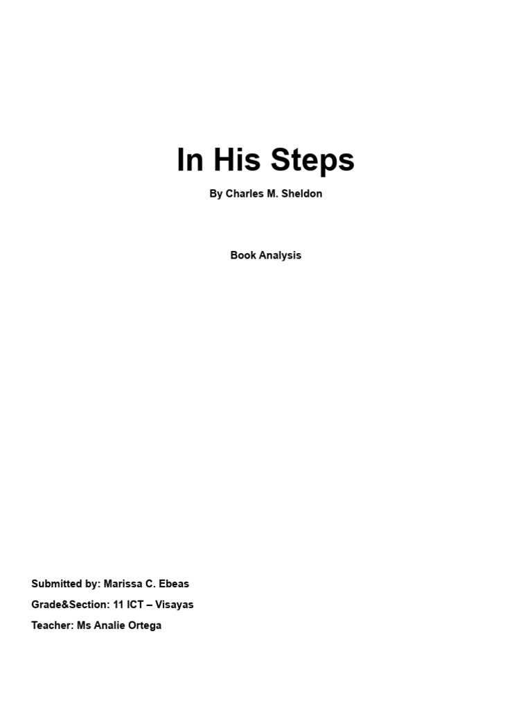 In His Steps Marissa C. Ebeas | PDF | Faith