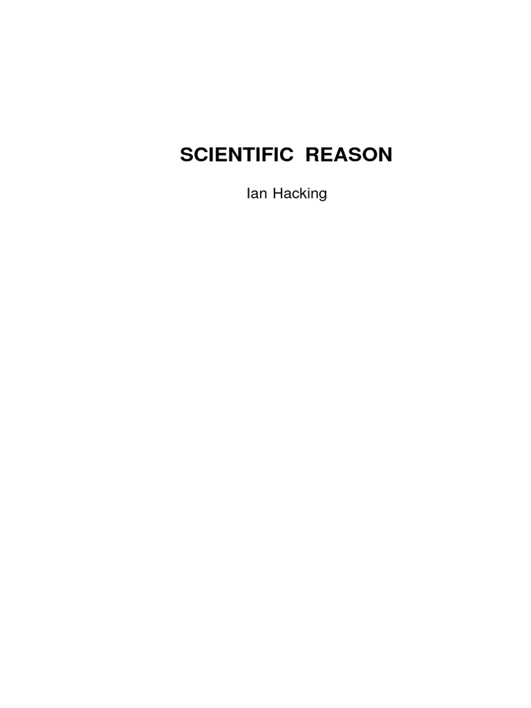 Hacking - Scientific Reason | PDF | Axiom | Science