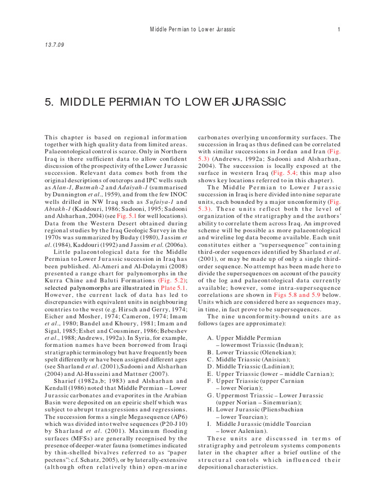 CH 5 Permo-Liassic | PDF | Earth Sciences | Stratigraphy