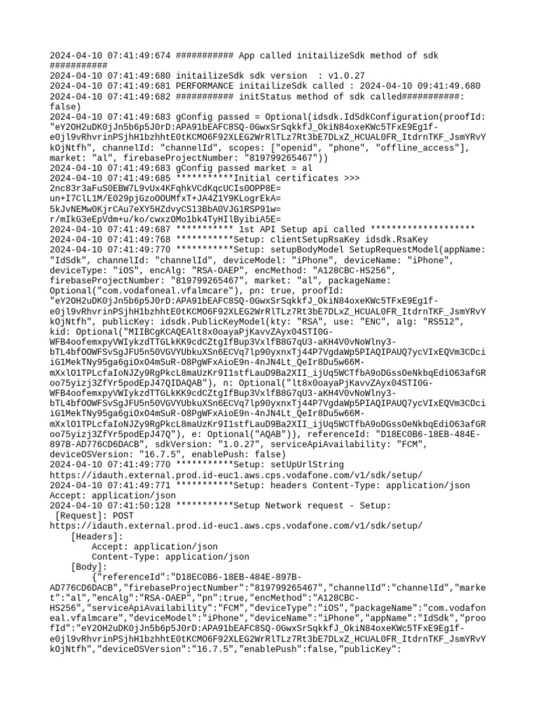 Id SDK Logs | PDF | Secure Communication | Software