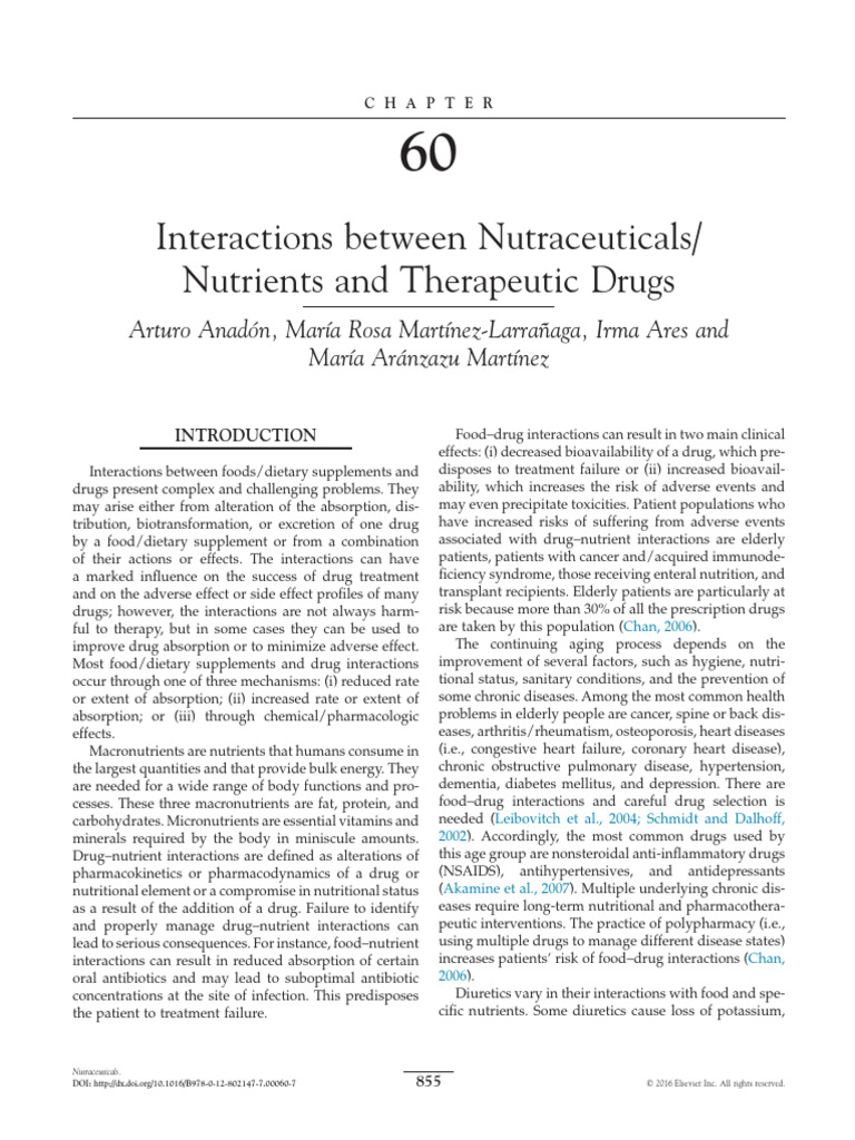 Interactions between Nutraceuticals Nutrients and Therapeutic Drugs | PDF | Drug Metabolism | Enzyme