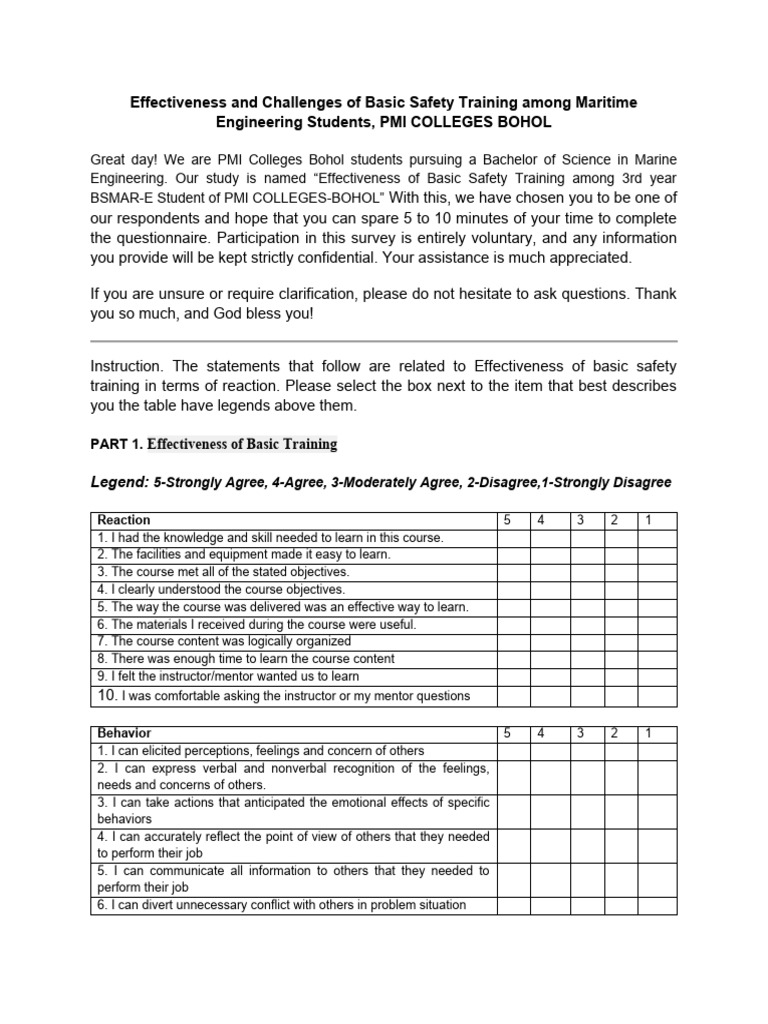 Effectiveness-and-Challenges-of-Basic-Safety-Training | PDF | Nonverbal ...