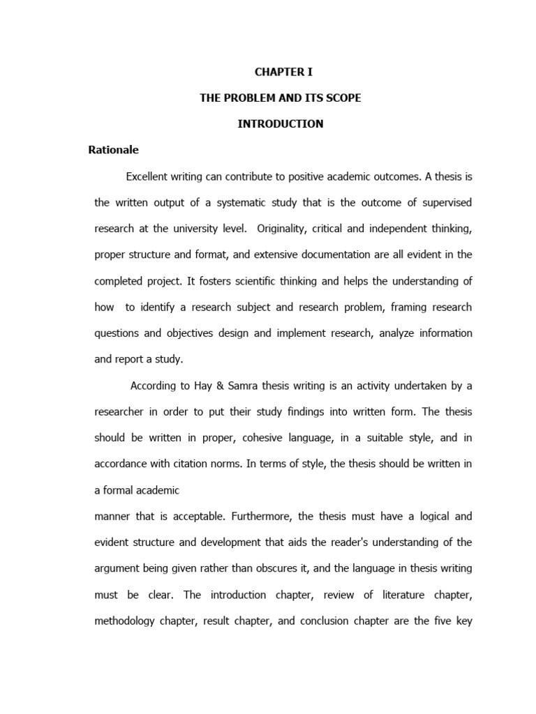 Thesis Problems Chapter 1 | PDF | Methodology | Thought