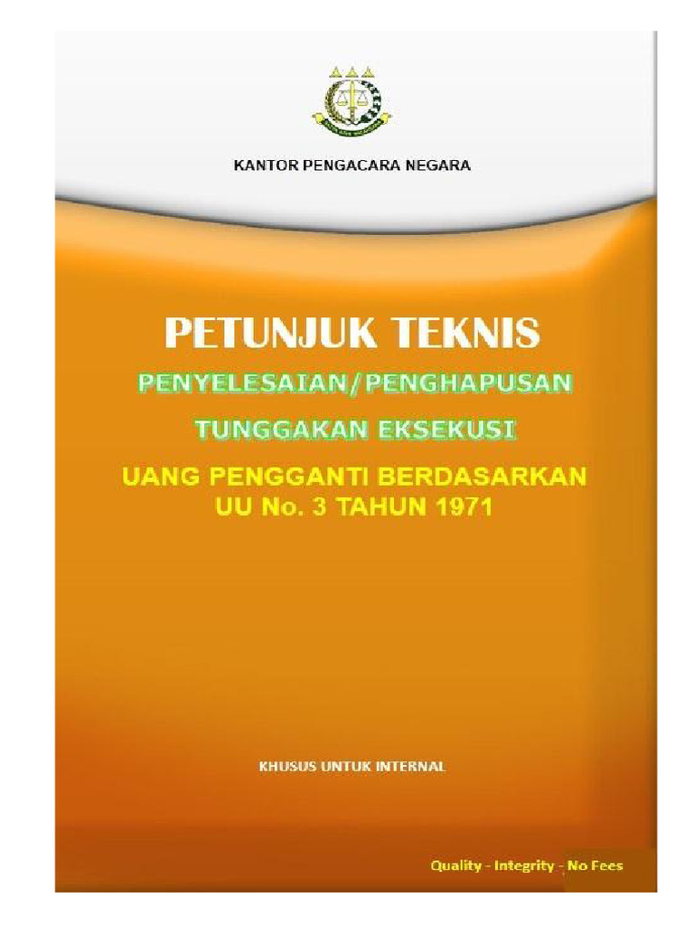 Pedoman Penghapusan UP UU 3.1971 | PDF | Pengelolaan Keuangan & Uang | Ilmu Sosial