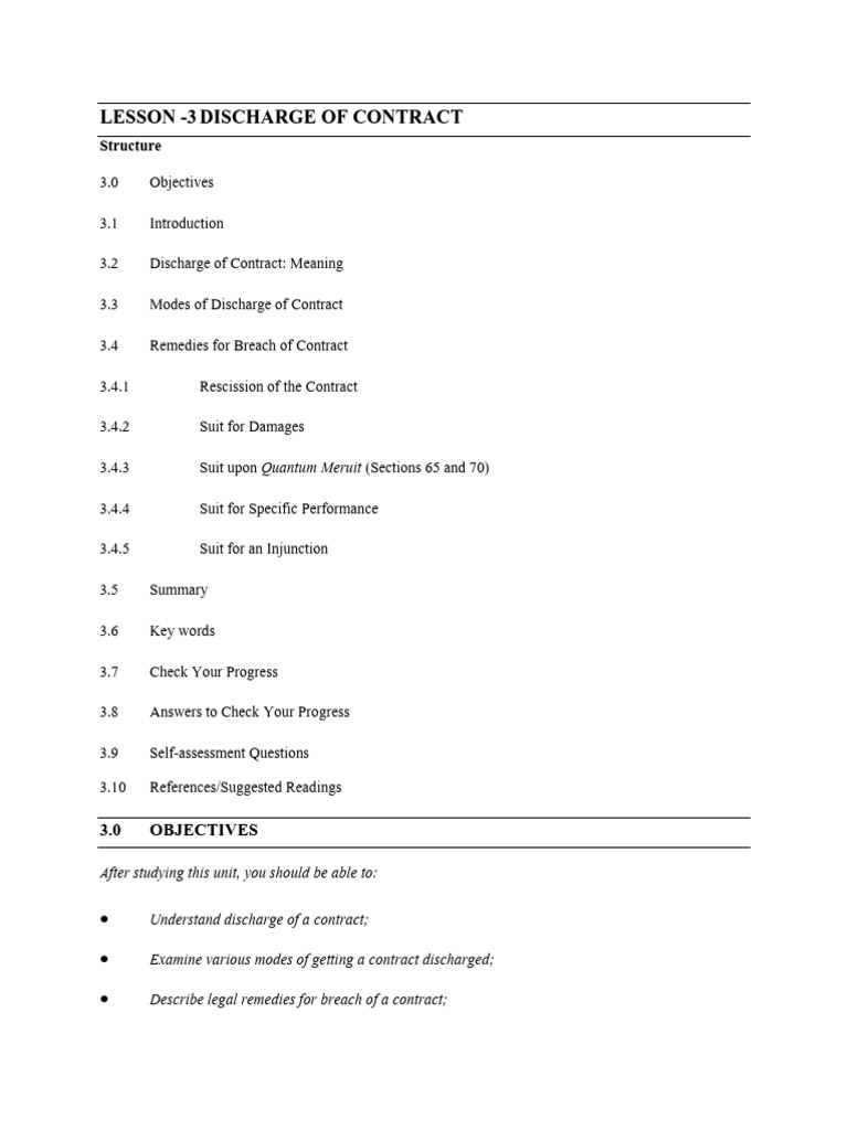 CP-302 Additional Lessons - 21012019 | PDF | Damages | Breach Of Contract