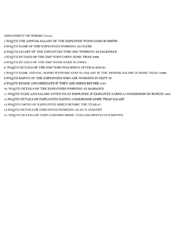 Assignment Questions | PDF