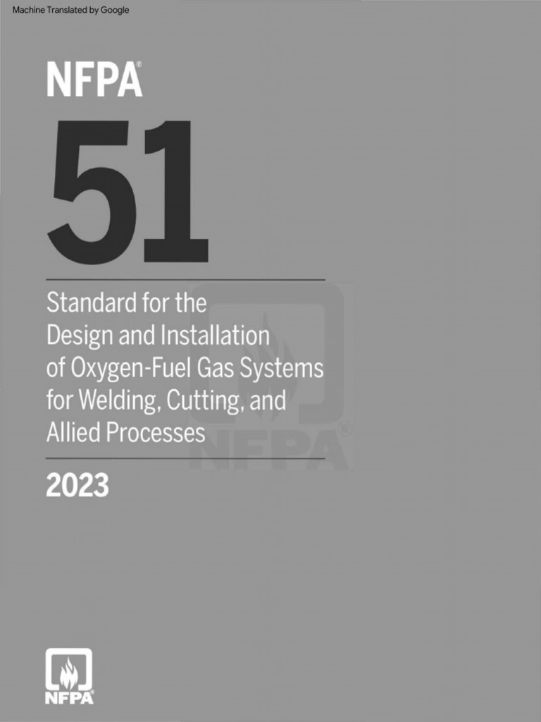 NFPA 51-2023 | PDF | Patentar | Soldadura