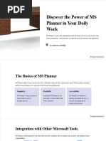 Microsoft Planner Manual | PDF | Microsoft Outlook | Usability