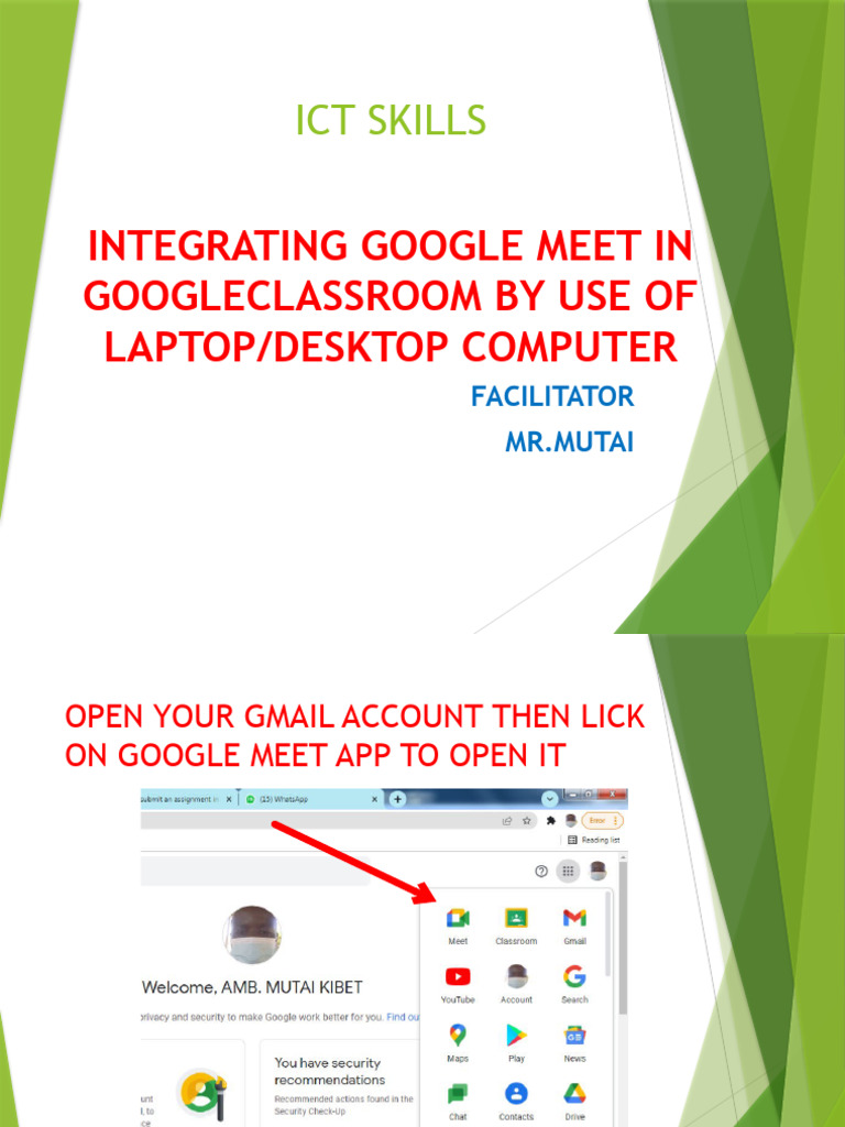 Integrating Google Meet in Google Classroom | PDF | Information And Communications Technology ...