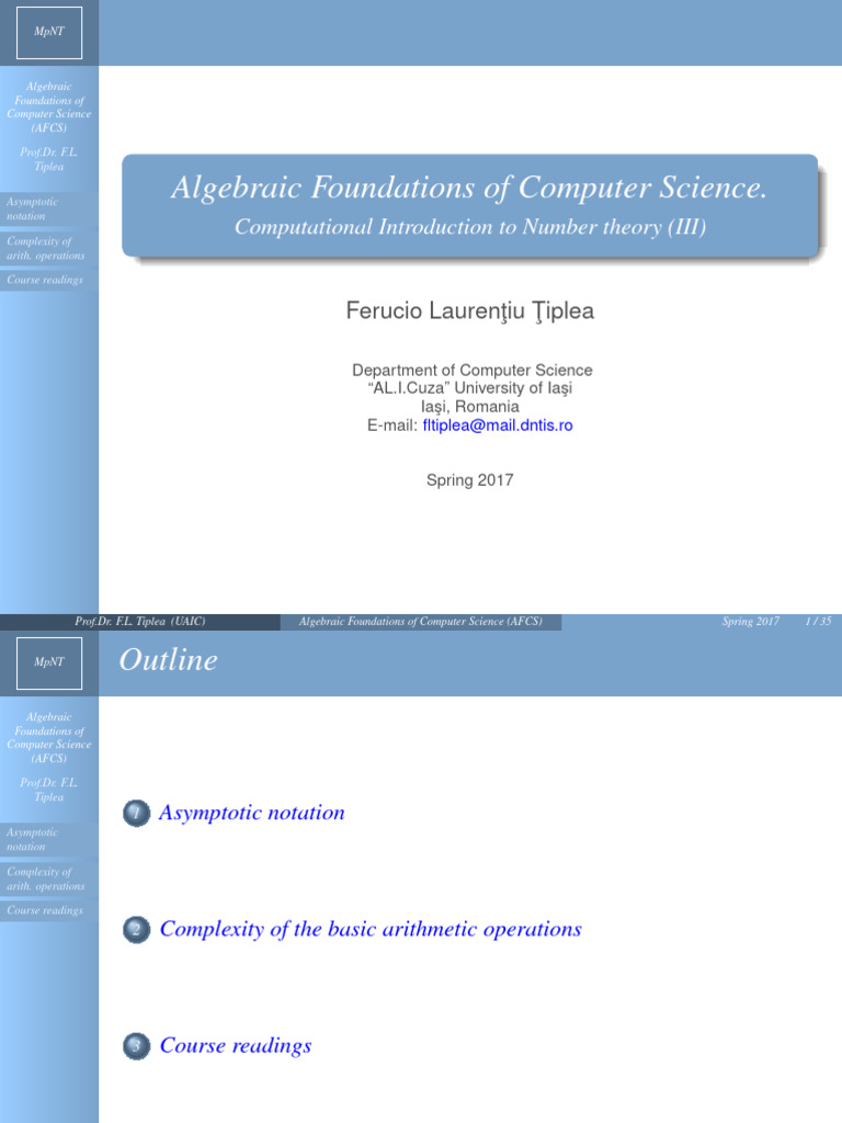 NumberTheory (III) | PDF | Prime Number | Time Complexity