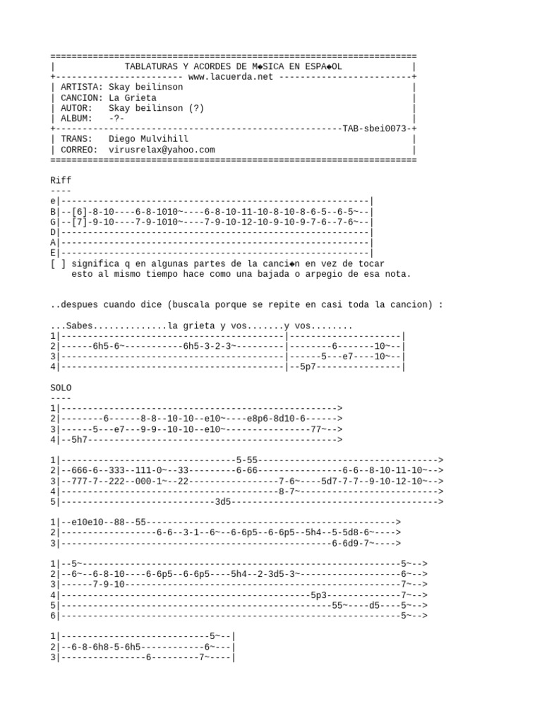 La Grieta-3 | PDF | Música grabada | Grabación de sonido