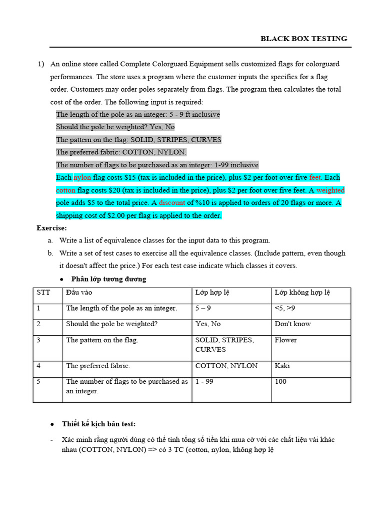 Exercise 3. Black Box Testing | PDF | Insurance