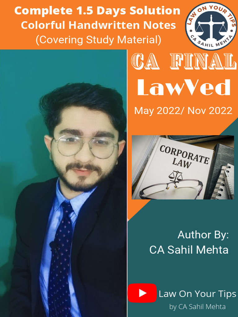 Law Colourful Handwritten Notes @mission - CA - Final | PDF | Financial ...