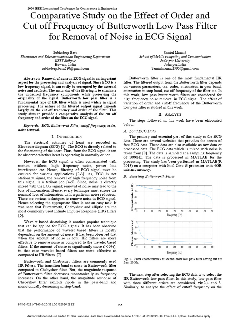 Expo 3 | PDF | Low Pass Filter | Filter (Signal Processing)