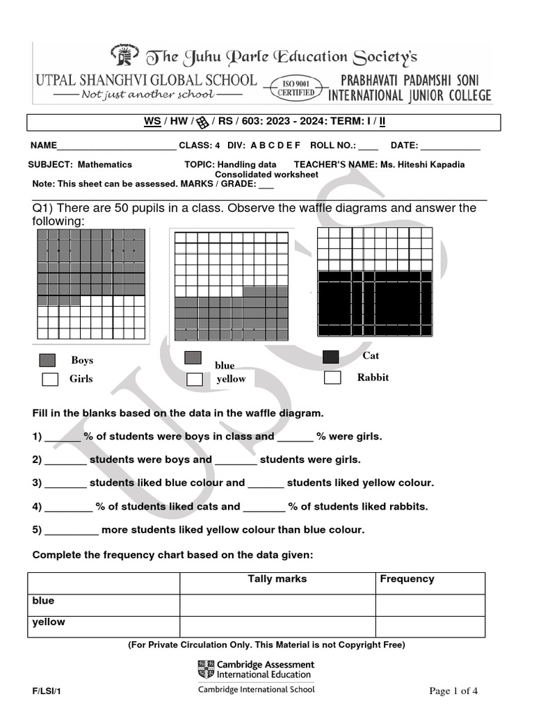 Handling Data Consolidated Worksheet | PDF