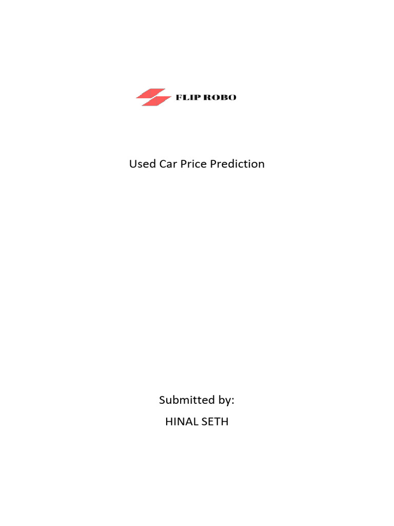 Used Car Price Prediction Model | PDF | Support Vector Machine ...