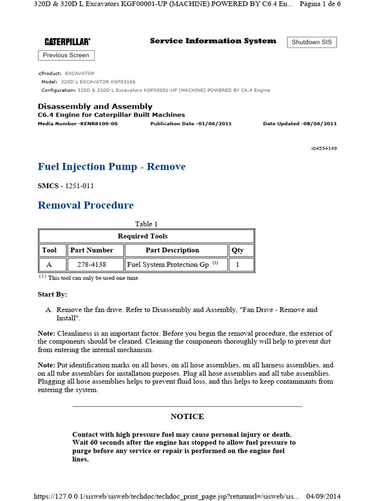 Procedimento de Retirada - 3054 | PDF | Pump | Engines