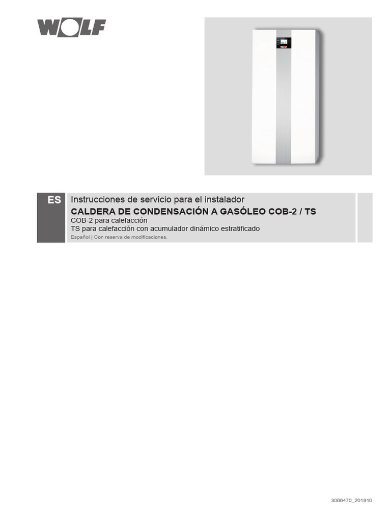 COB-2 COB-2-TS Instrucciones de Montaje para El Instalador | PDF | Agua ...