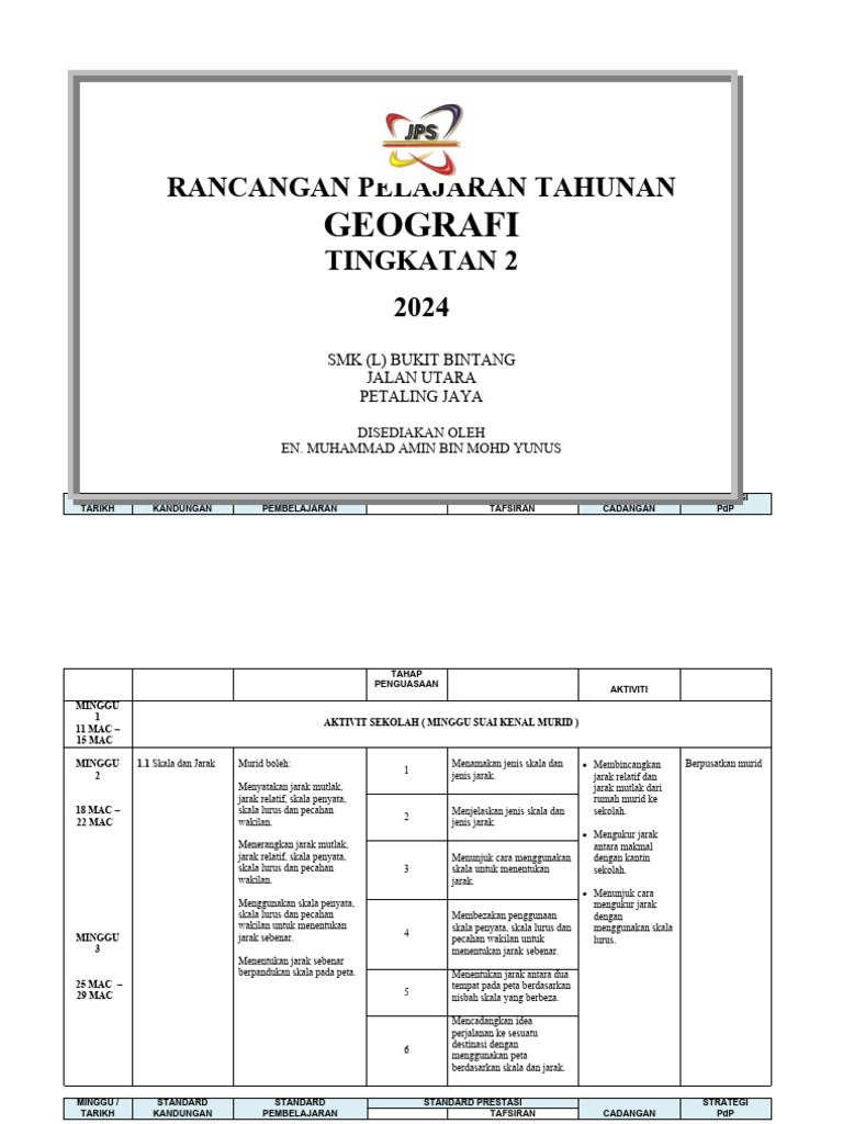 RPT Geo F2 2024 | PDF