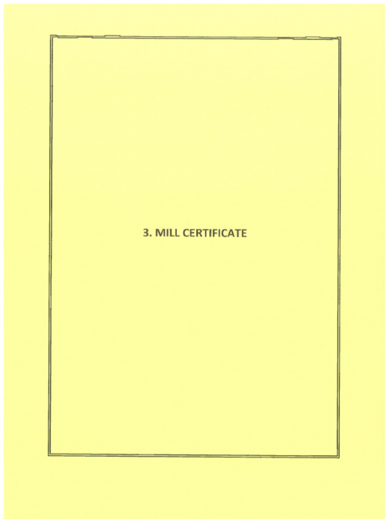 3.1 Plate, Beam, Angle, Pipe and Round Bar Certificate | PDF