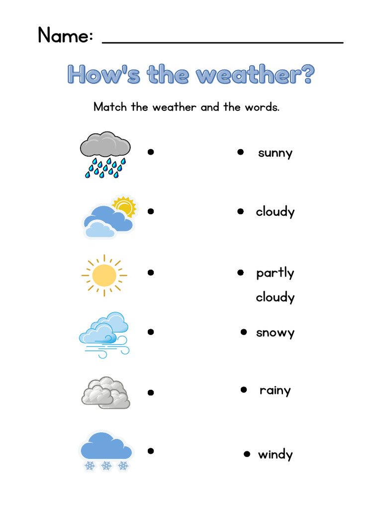 How's The Weather 2nd Grade 2023 | PDF