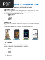 Art Grade 6 Notes Term 1 | PDF | Drawing | Composition (Visual Arts)