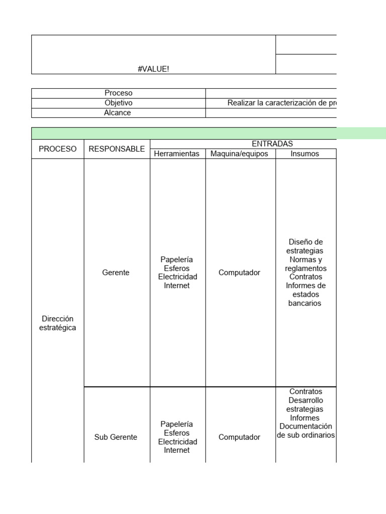 Caracterizacion de procesos | PDF | Business