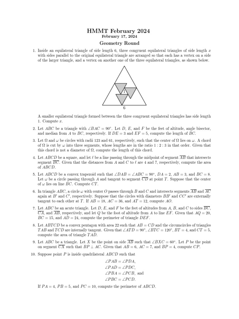 problems (4) | PDF | Triangle | Classical Geometry