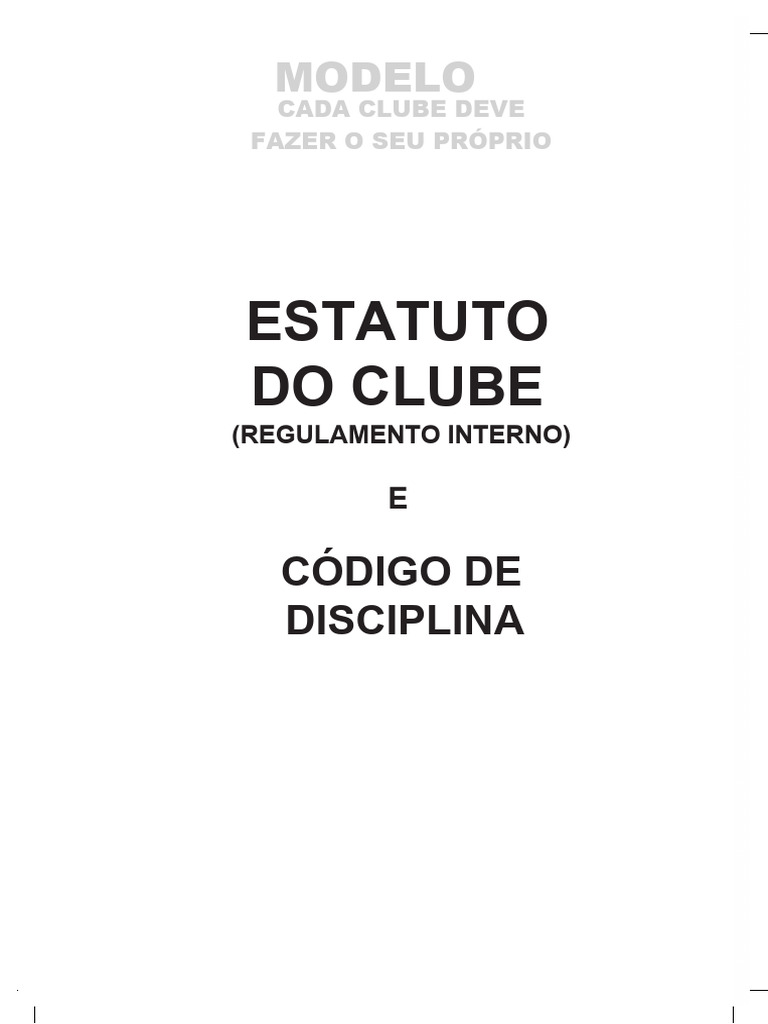 Modelo Estatuto Do Clube e Codigo Disciplina | PDF | Igreja Adventista do Sétimo Dia | Receita ...