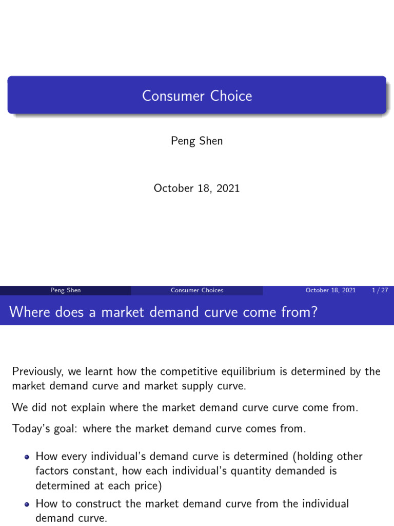 Micro Lecture 9 | Download Free PDF | Utility | Demand