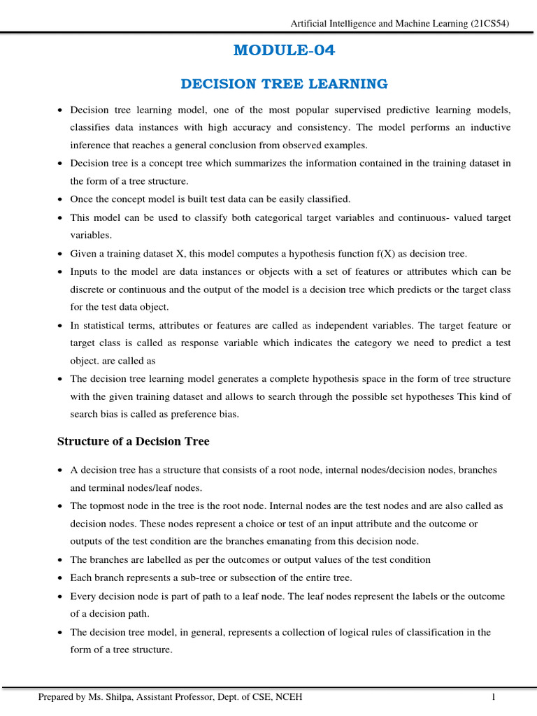 AIML Module-04 | Download Free PDF | Dependent And Independent Variables | Statistical Analysis