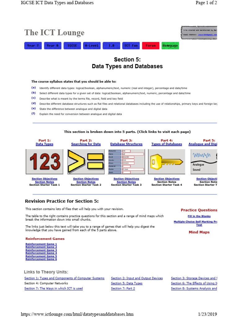 Data Types | Download Free PDF | Databases | Data Type Data Types | Download Free PDF | Databases | Data Type