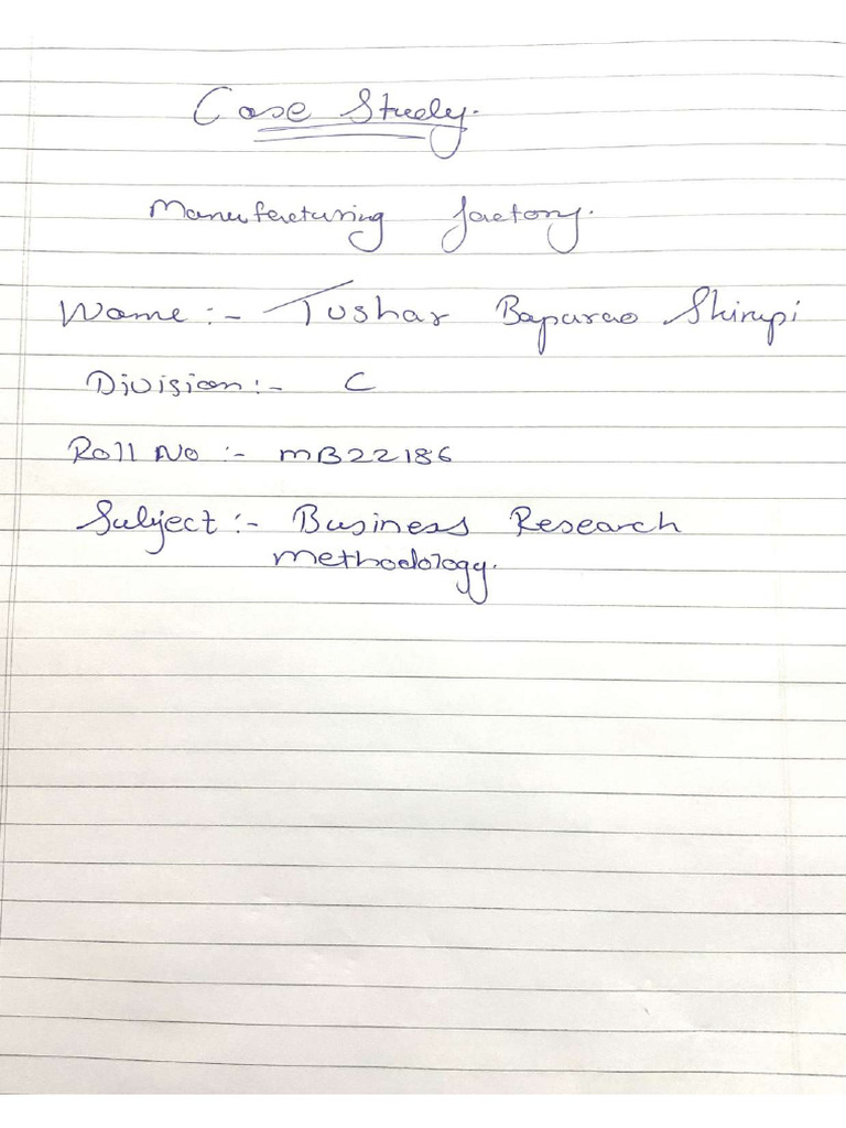 Tushar Shimpi MB22186 BRM Assignment | PDF